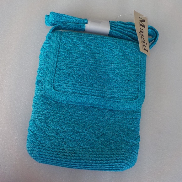 Magid | Bags | Magid Turquoise Straw Crossbody | Poshmark